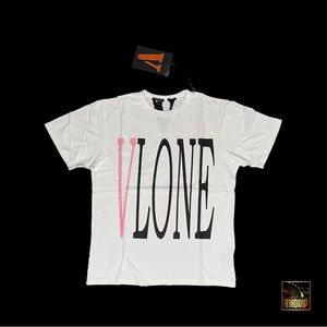 VLONE | Shirts | Vlone Pink Staple Tee White Authentic With Certilogo ...